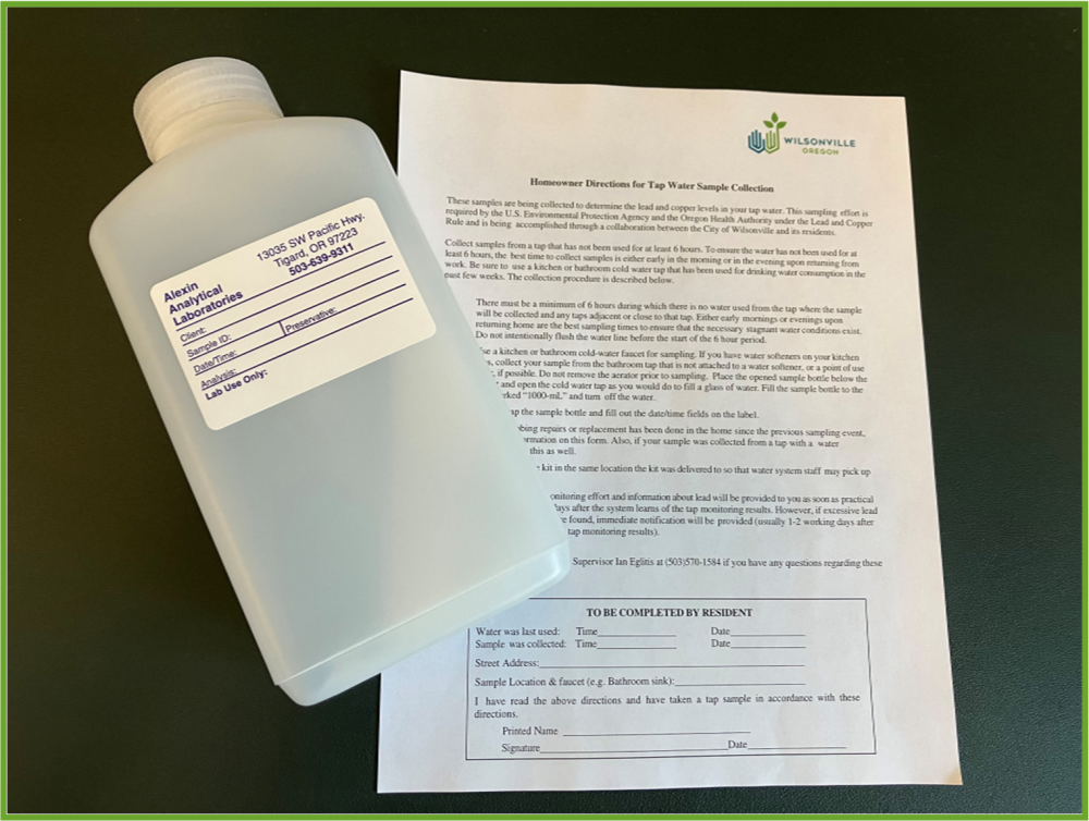 Tap Water Testing | City of Wilsonville Oregon